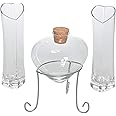 Amazon.com: Heart Shaped Glass Sand Ceremony Set (4 Piece kit) Includes ...