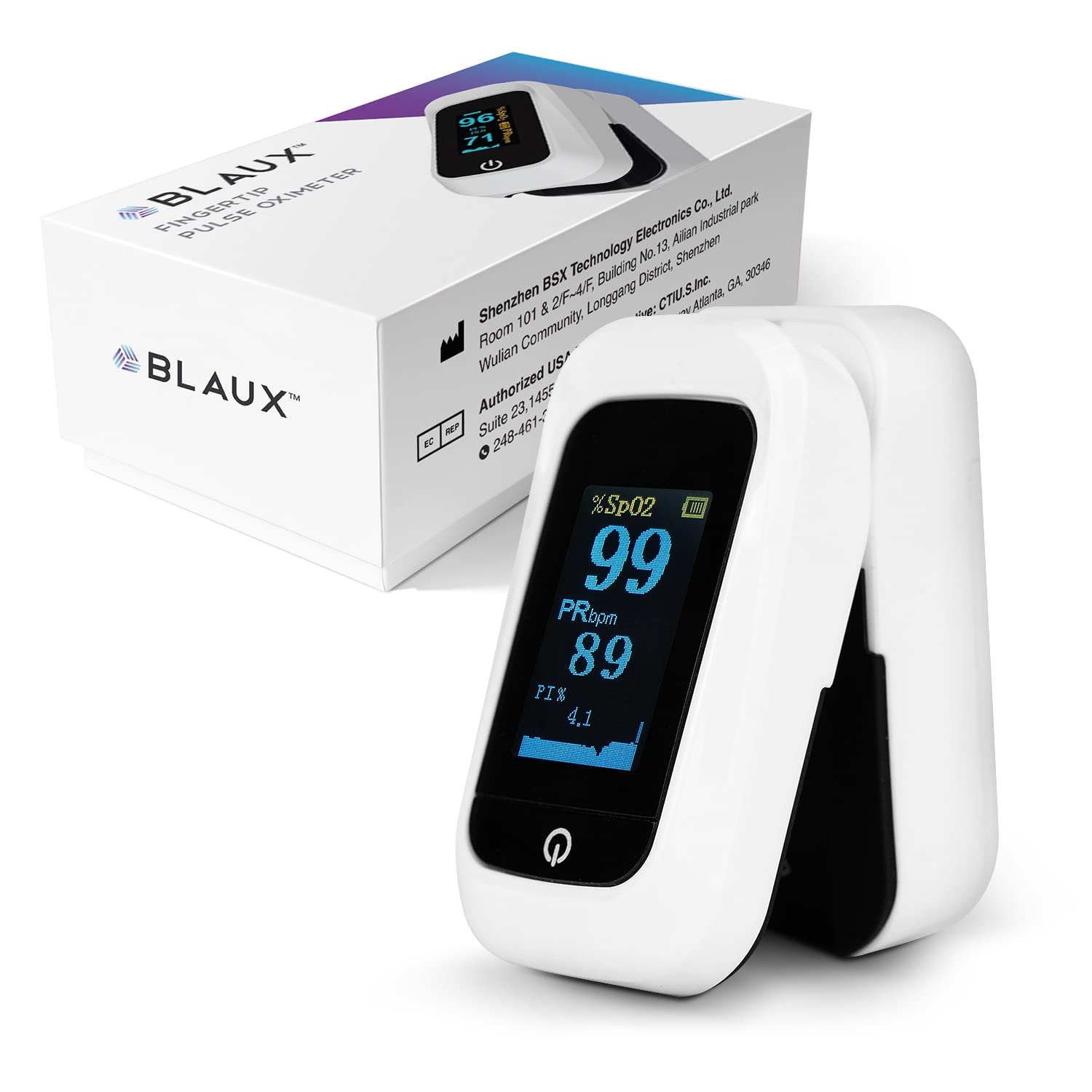 Mua Blaux Finger Pulse Oximeter - Oxygen Monitor with Digital Display ...