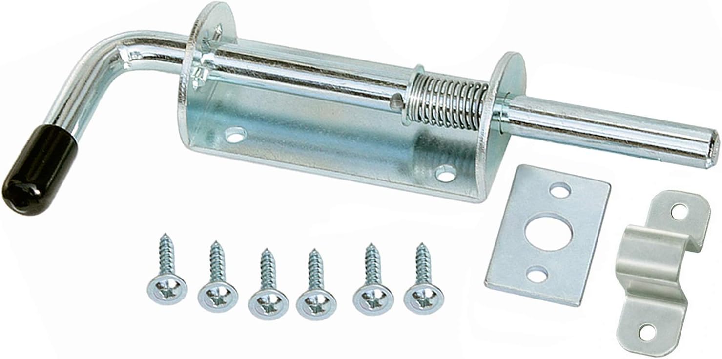 Spring Latch Gate Latch Bolt Lock 200/12 mm Galvanised: Amazon.co.uk ...