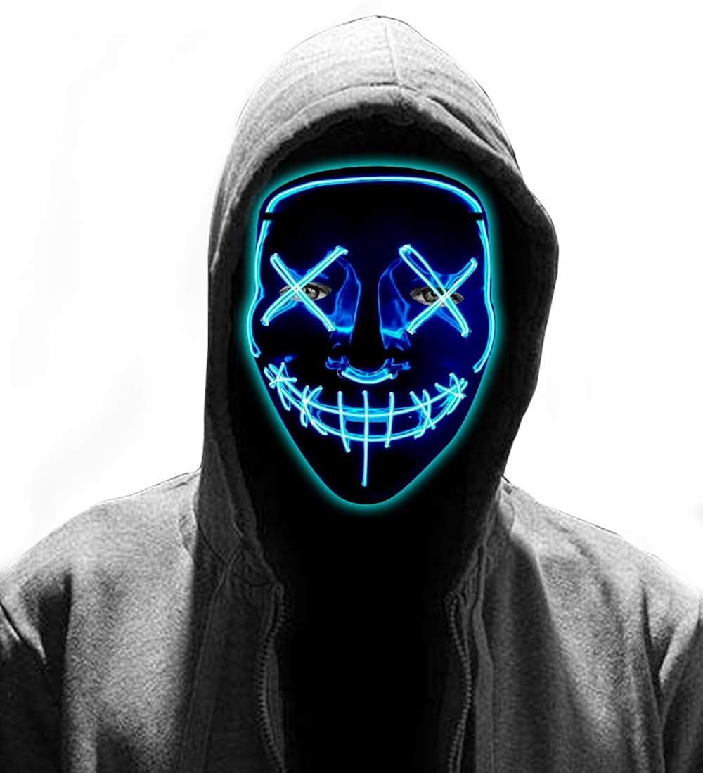 LED Light Up Mask - LED Halloween Mask 2019 LED Mask Glowing Mask The ...