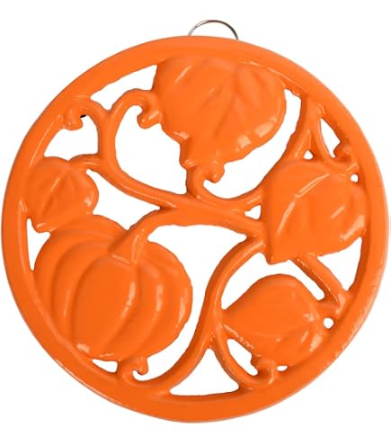 Thanksgiving Trivets For Hot Dishes Enameled Cast Iron Oval Trivet With ...