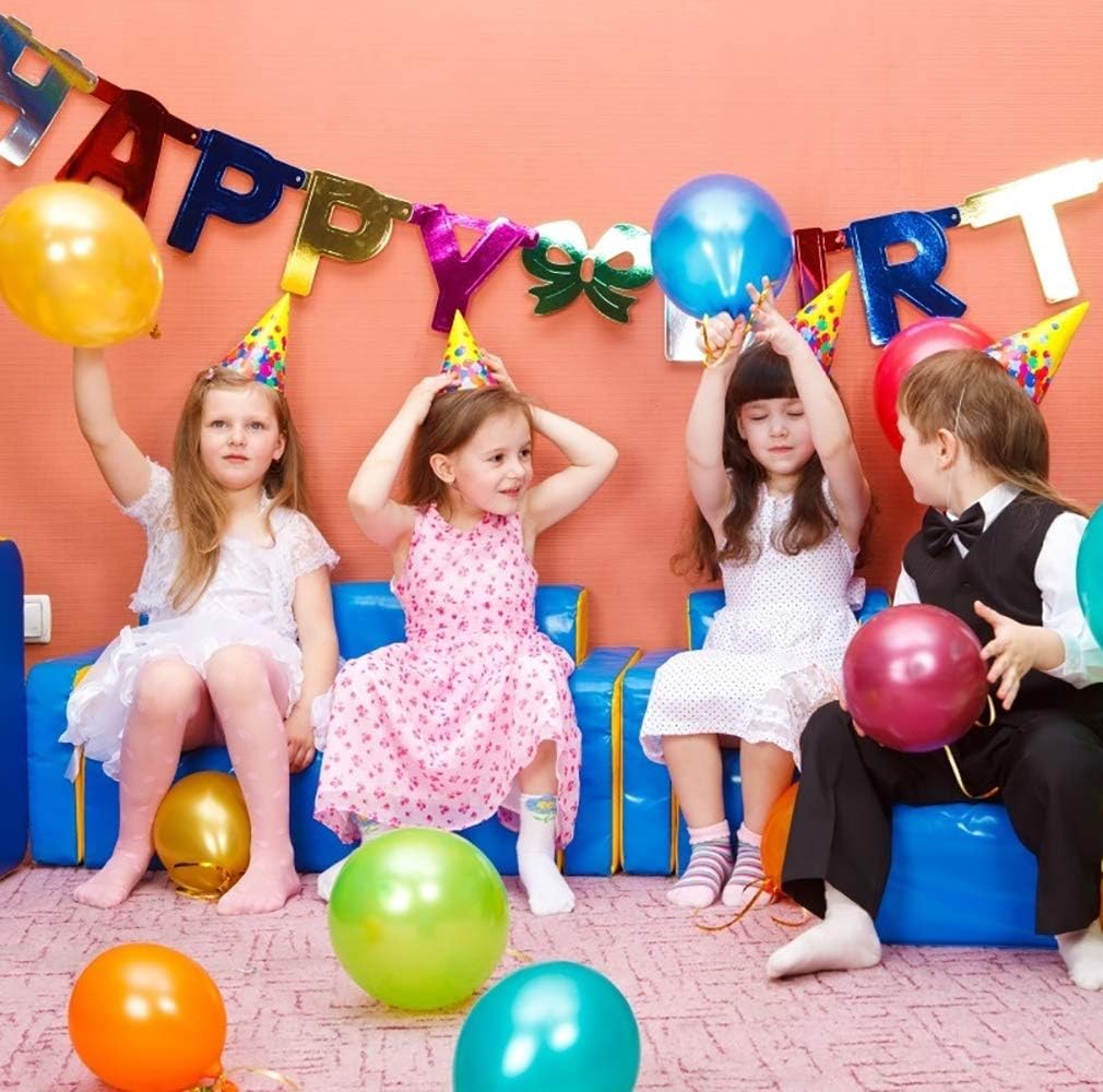 Bluelves Rainbow balloons, 110 Pcs Colourful Balloons Pack, 12″ Latex ...