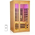 Amazon.com : Kanlanth 1-2 Person Infrared Sauna, Hemlock Wood Low EMF Far Infrared Saunas for ...
