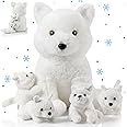 Amazon.com: Lenwen 5 Pcs Stuffed Animal Bulk 1 Mommy Plush with 4 Cute Babies Plush Wild Stuffed ...