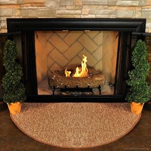 Harvest 4' Half Round Fireplace Hearth Rug: Amazon.co.uk: Kitchen & Home
