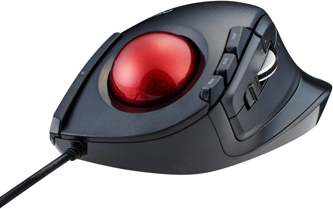 ELECOM Wired Finger-Operated Trackball Mouse EX-G Series 8-Button ...