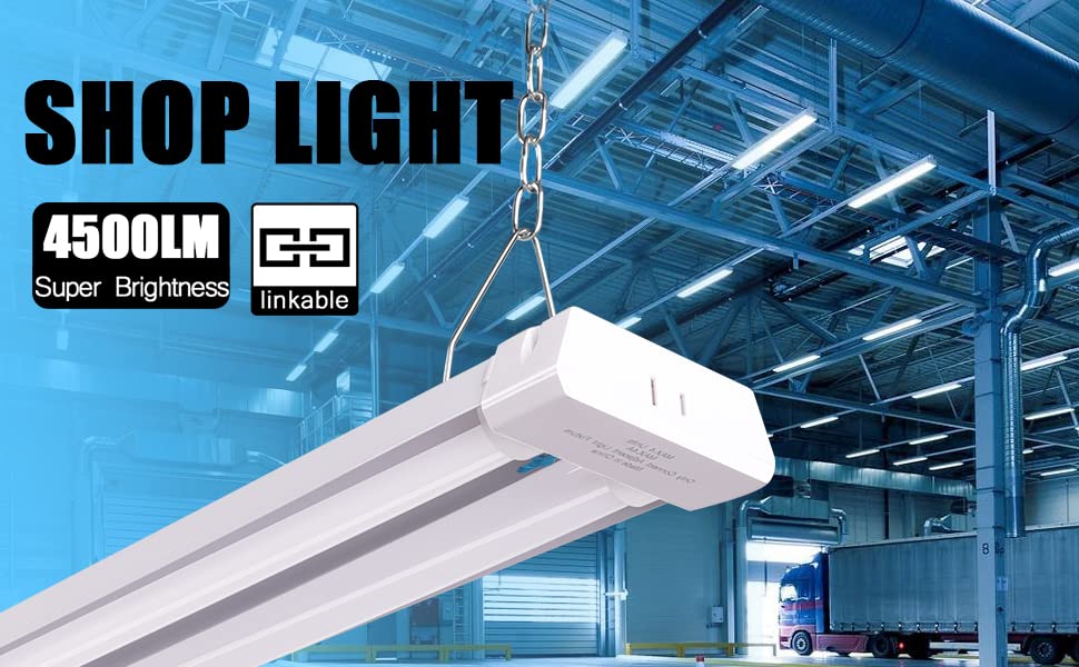 THKSGOD Linkable LED Shop Light 4ft,5000K Daylight White,led Shop Light ...