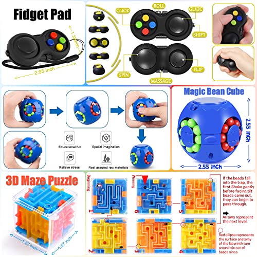 Fidget Toy Pack for Kids Adults, 6 PCS. Sensory Fidget Toys Set ...