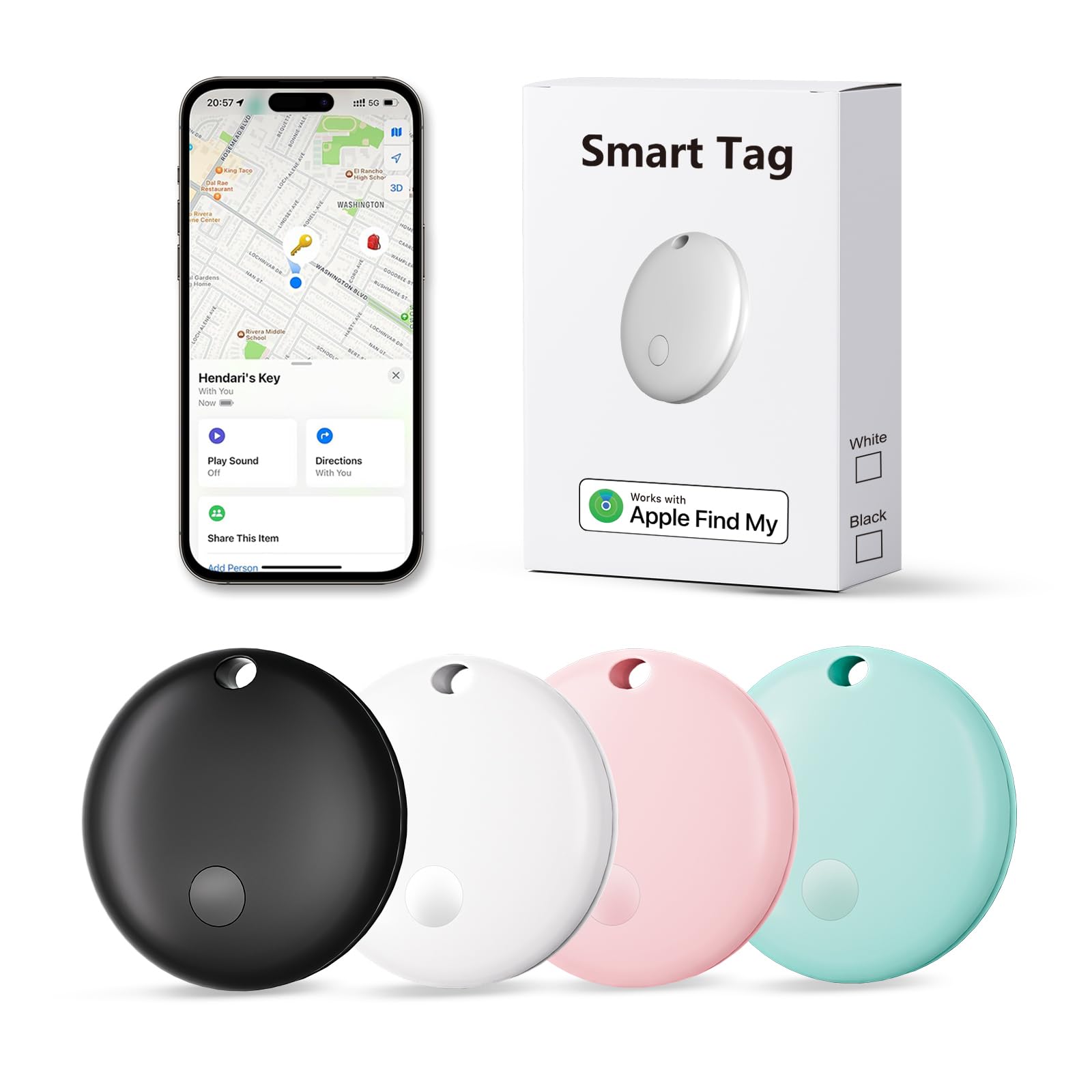 Lmrbelec Tracker Tags, Item Finder Work with Apple Find My (iOS Only ...
