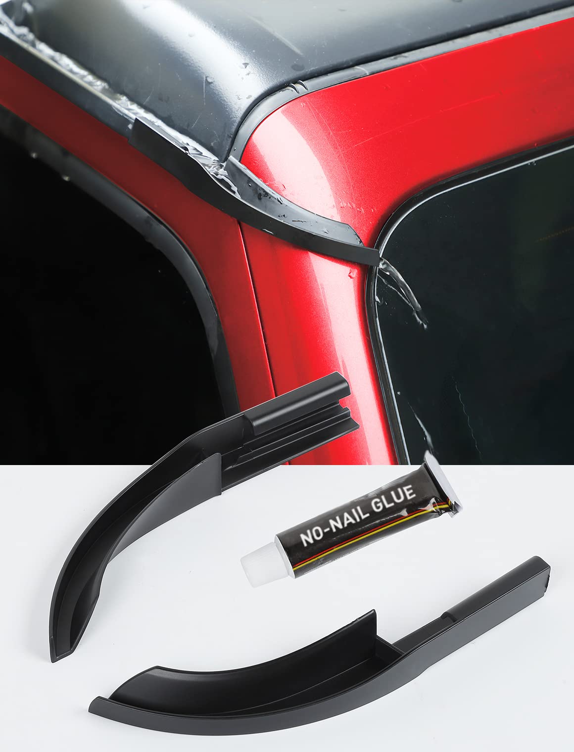 Savadicar Upgraded Version Rain Gutter Extensions, Roof Hardtop ABS ...