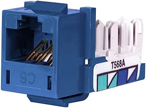 Amazon.com: Telephone/Data, Jack, XCELERATOR, Cat 6, Blue, 25 Pack ...