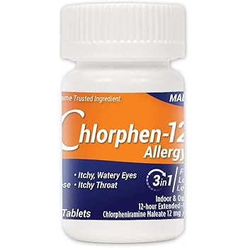 Amazon.com: Chlorphen Chlorpheniramine Maleate, 12 Mg Extended Realease ...