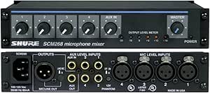 Amazon.com: Shure SCM268 4-Channel Microphone Mixer, 6 Transformers ...