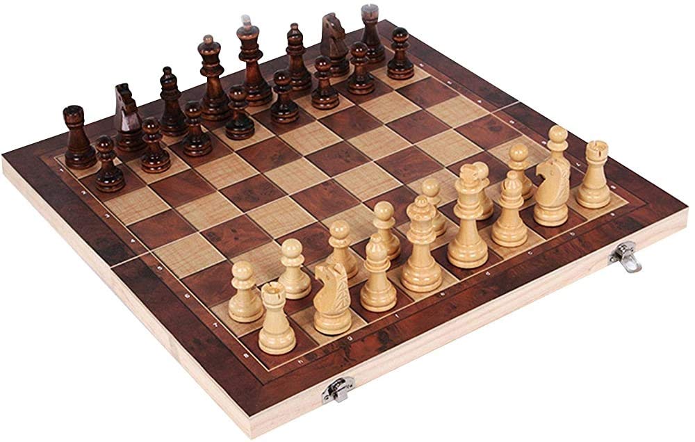 Buy Chess Set Deluxe for Kids and Adults Portable Wooden Chess Set ...