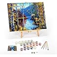 Amazon.com: Ledgebay DIY Paint by Numbers Kit for Adults Framed Canvas ...