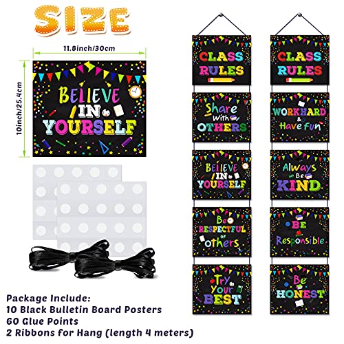 Classroom Rules Posters Classroom Bulletin Board Decorations Confetti ...