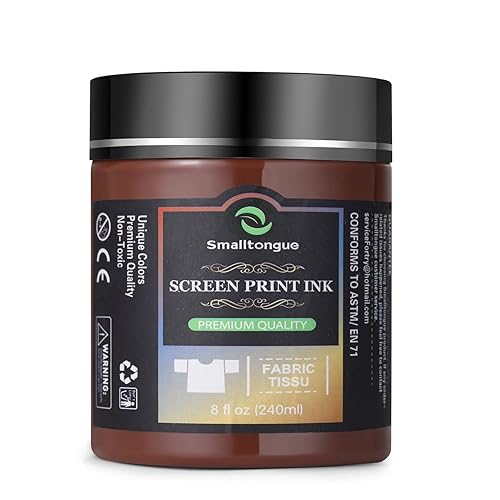 Fabric Screen Printing Ink Brown, 8-Ounce (240ml), Chalk Paste Paint ...