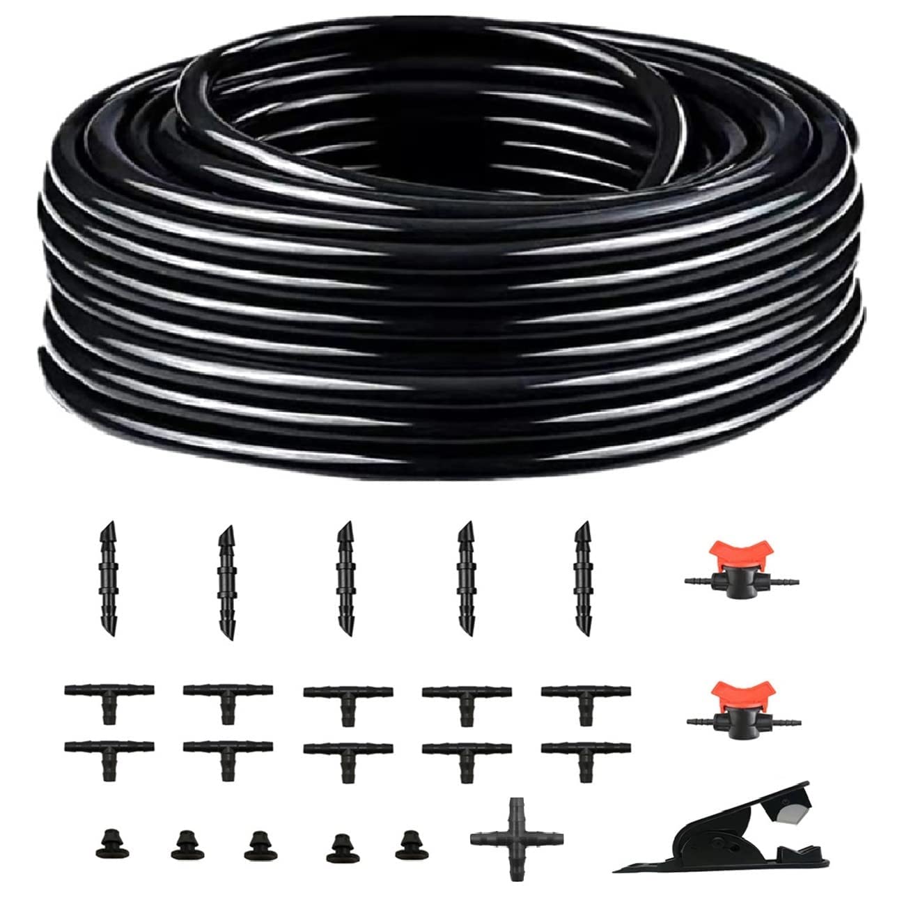 Drip Irrigation Kit, 1/4 Inch Polyethylene Distribution Irrigation Pipe ...