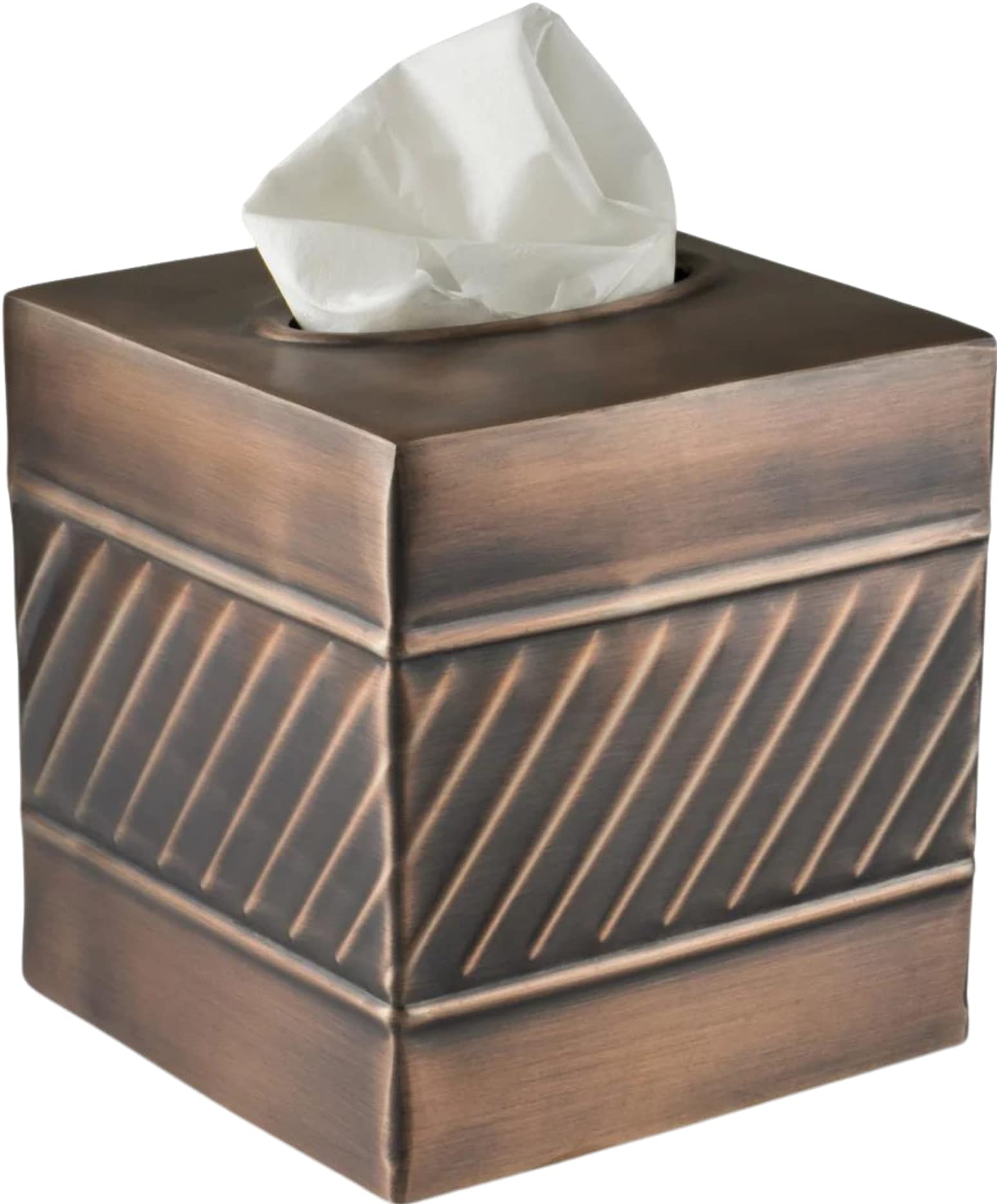 Monarch Abode Hand Hammered Tissue Box Square Cover Holder and ...