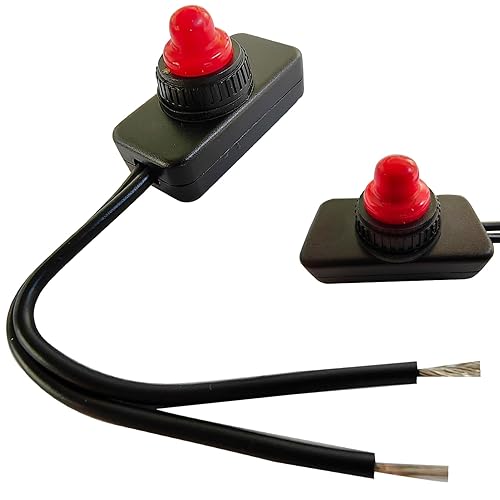 Small ON Off Push Button Switch with Cover 12V 24V Mini ON-Off ...