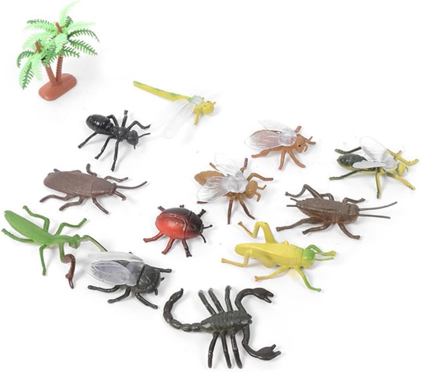 TOYMYTOY Fake Bugs and Insects Toys – Assorted Realistic Rubber Insects ...