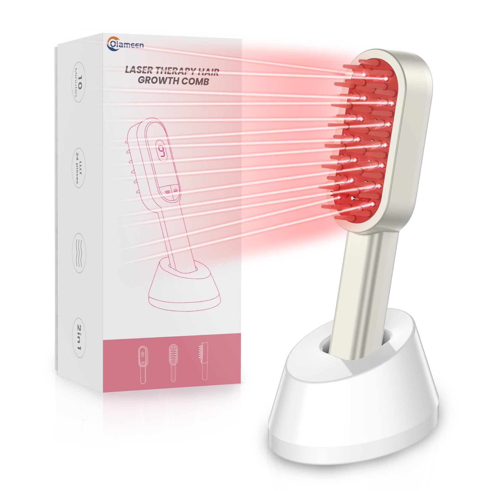 Oiameen Red Light Therapy for Hair Growth, 3 in 1 Laser Hair Growth ...