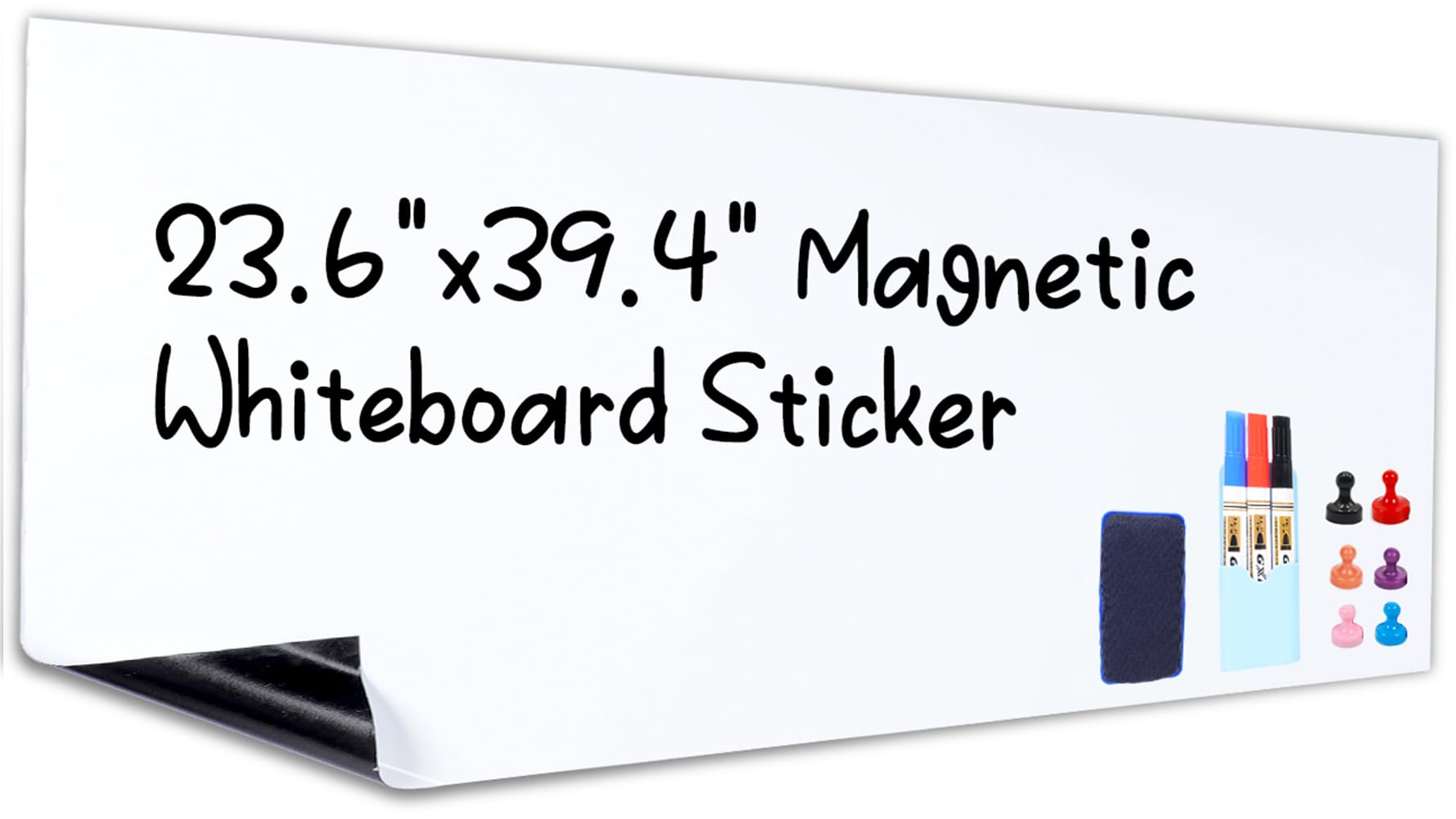 HAMIGAR Magnetic Whiteboard Contact Paper 23.6" X 39.4" White Board ...