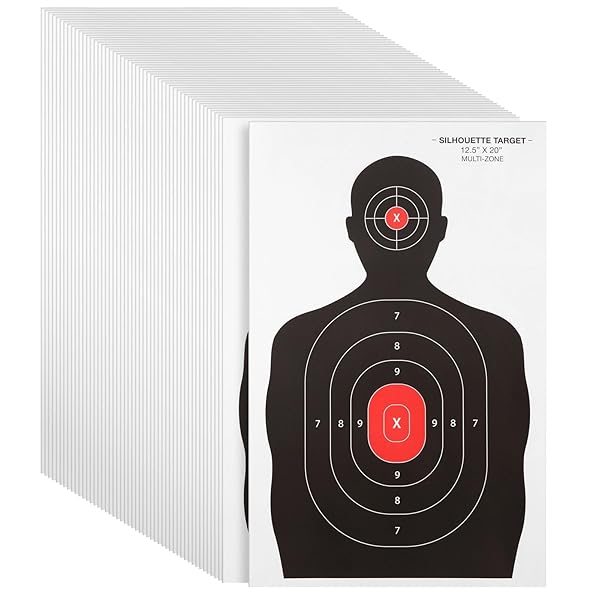 Juvale Paper Shooting Targets, Silhouette (50 Sheets) 14 x 22 Inches ...