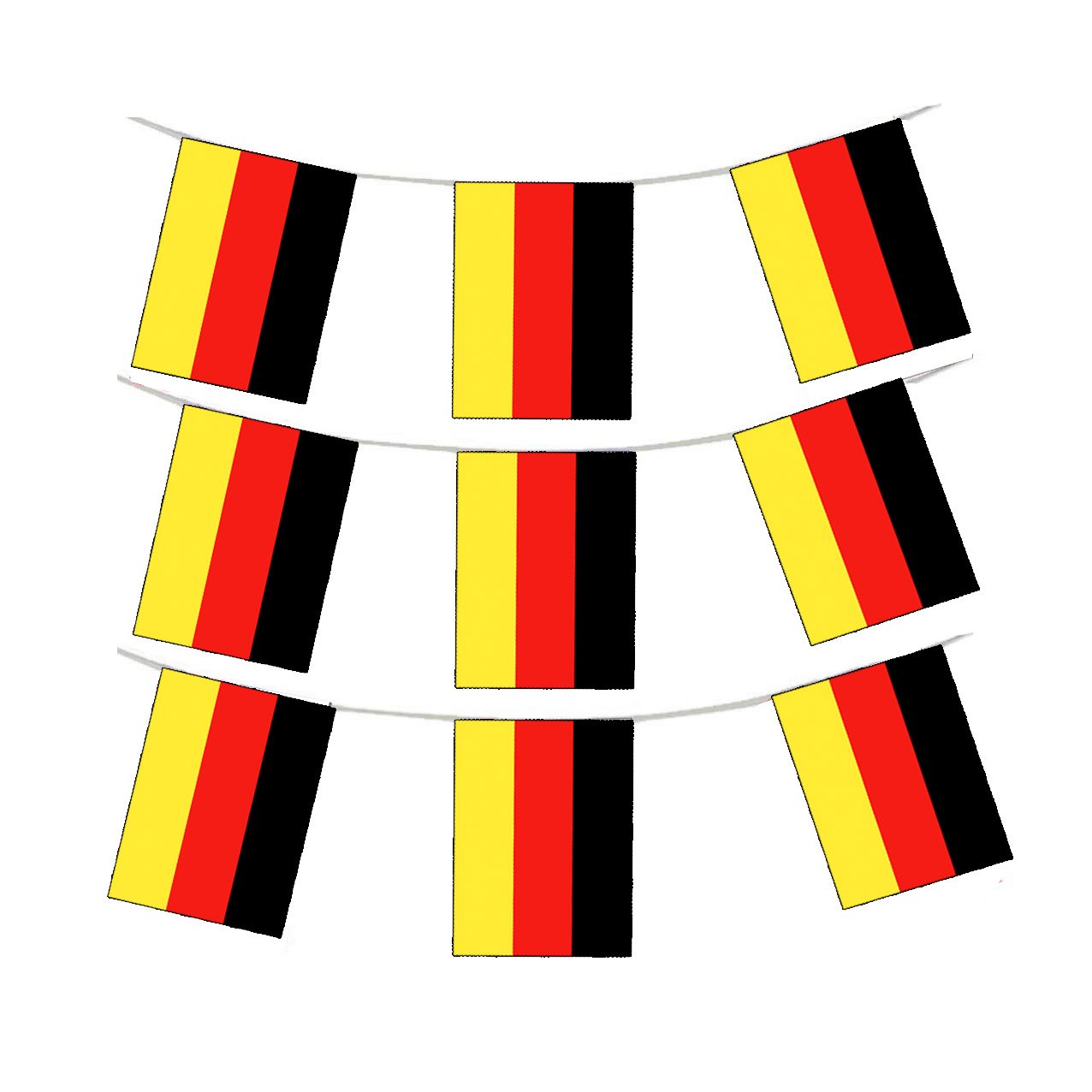 GrassVillage MEGA VALUE 24 Flags Quality Germany flag Bunting 10m/30 ...