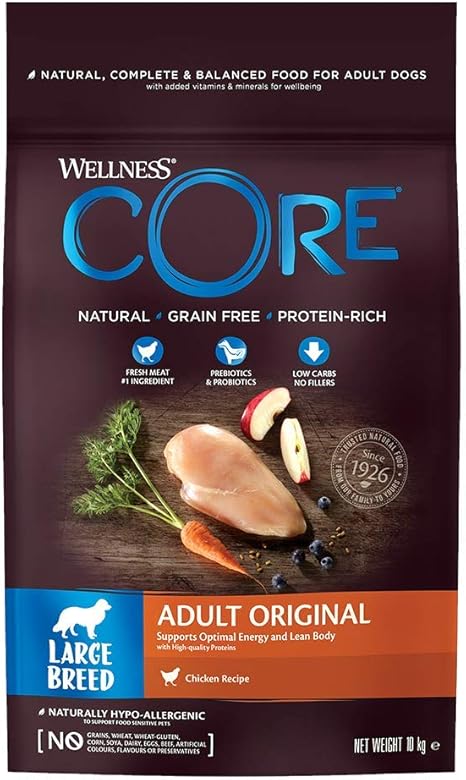 Wellness CORE Wellness Large Breed Original Dog Food Dry, Grain Free ...
