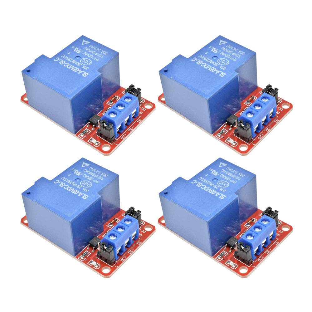 Buy 4PCS 30A 5V 1 Channel Relay Module with Optocoupler Isolation High ...