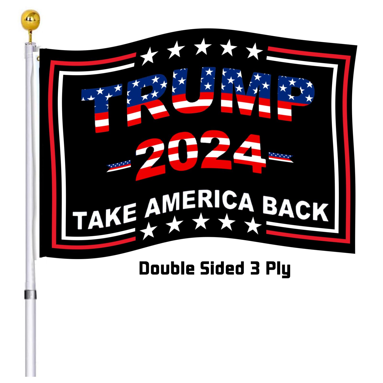 Trump Flags 2024 3x5 Trump 2024 Flag Double Sided 3 Ply Signs Take ...