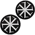 Amazon.com: 2PC Black and White Slavic Symbol Kolovrat Russia ...