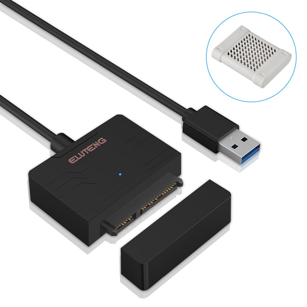 ELUTENG SATA to USB 3.0 Adapter for 2.5" SSD or HHD with Silicone ...