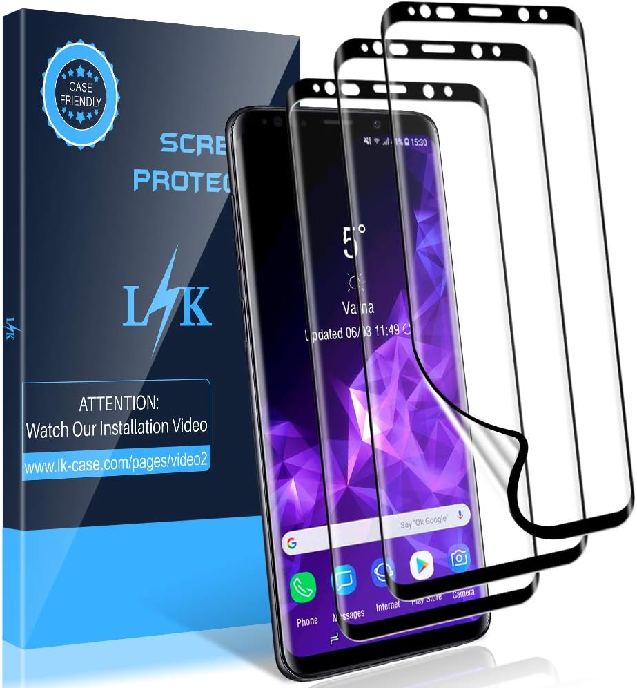 Amazon.com: [3 Pack] LK Screen Protector for Samsung Galaxy S9, [Full ...