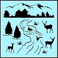 Amazon.com: Auto Vynamics - STENCIL-NATURESCENE01-X - Detailed Nature ...