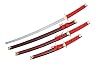 SZCO Supplies Japanese Samurai Katana Set with Stand | 3-Piece Set ...