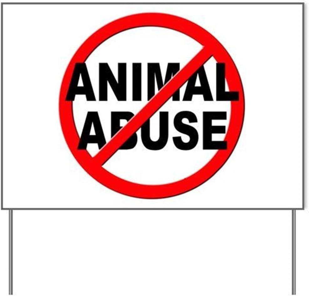 Amazon.com : Anti / No Animal Abuse Yard SignYard Sign, Vinyl Lawn Sign ...