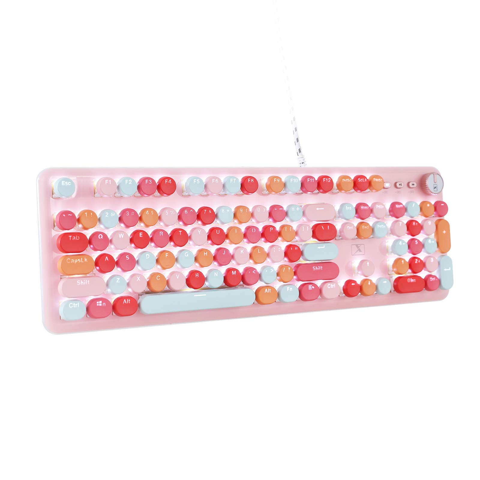 Mua CC MALL Typewriter Style Gaming Keyboard, Retro Steampunk Vintage ...