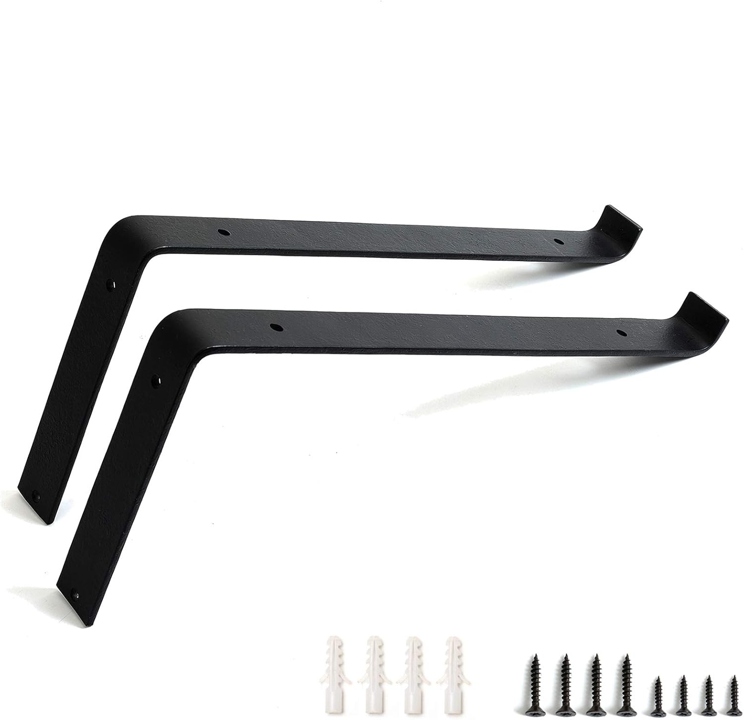 250mm x 150mm Wall Mounted Industrial Metal Angle Shelf Brackets, Heavy ...