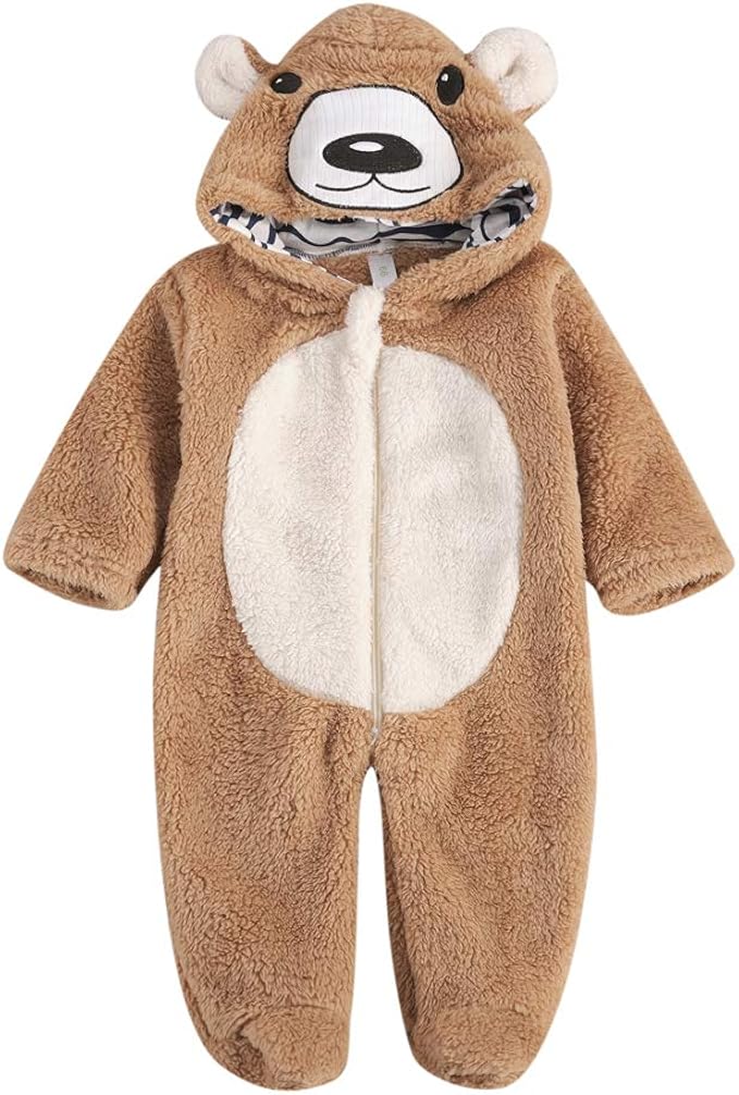 Amazon.com: Newborn Unisex-Baby Universal Bear Romper, Zipper Closure ...