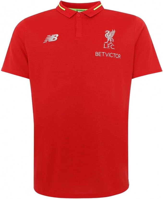 New Balance Liverpool FC Red Mens Football Polo Shirt Leisure Essential ...