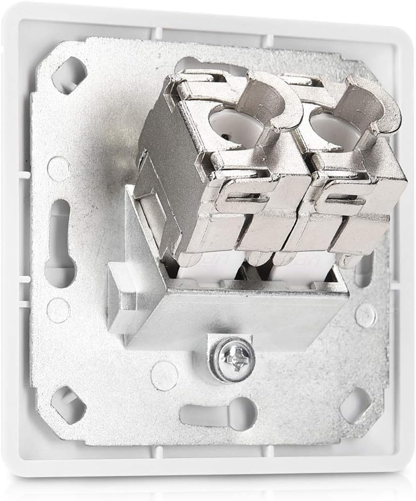 kwmobile Cat6a RJ45 Wall Plate Set – Set of 4x Keystone Jack and 2x 2 ...