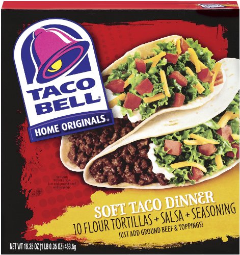 Taco Bell Home Originals Soft Taco Dinner Kit, 16.35-Ounce Boxes (Pack ...