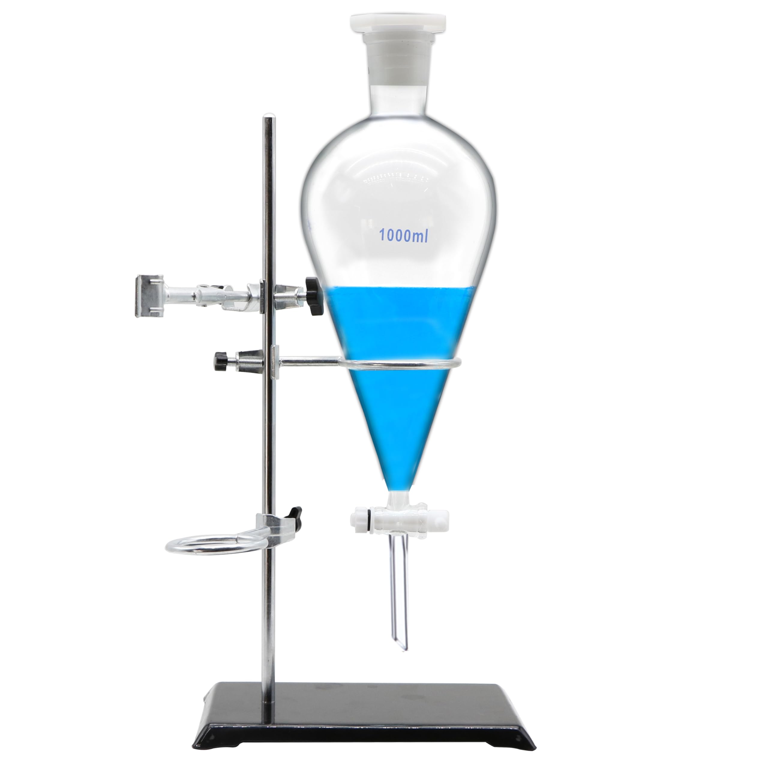 FSLAB Borosilicate Glass 1000ML Heavy Wall Conical Separatory Funnel ...