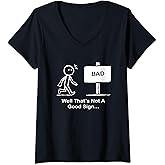 Amazon.com: Well Thats Not A Good Sign Funny Stick Figure T-Shirt ...
