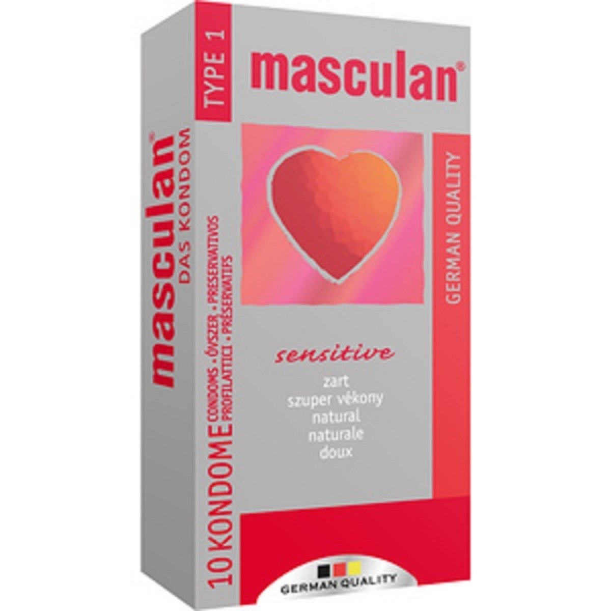 Masculan type 1 (sensitive) 10 German condoms: Amazon.co.uk: Health ...