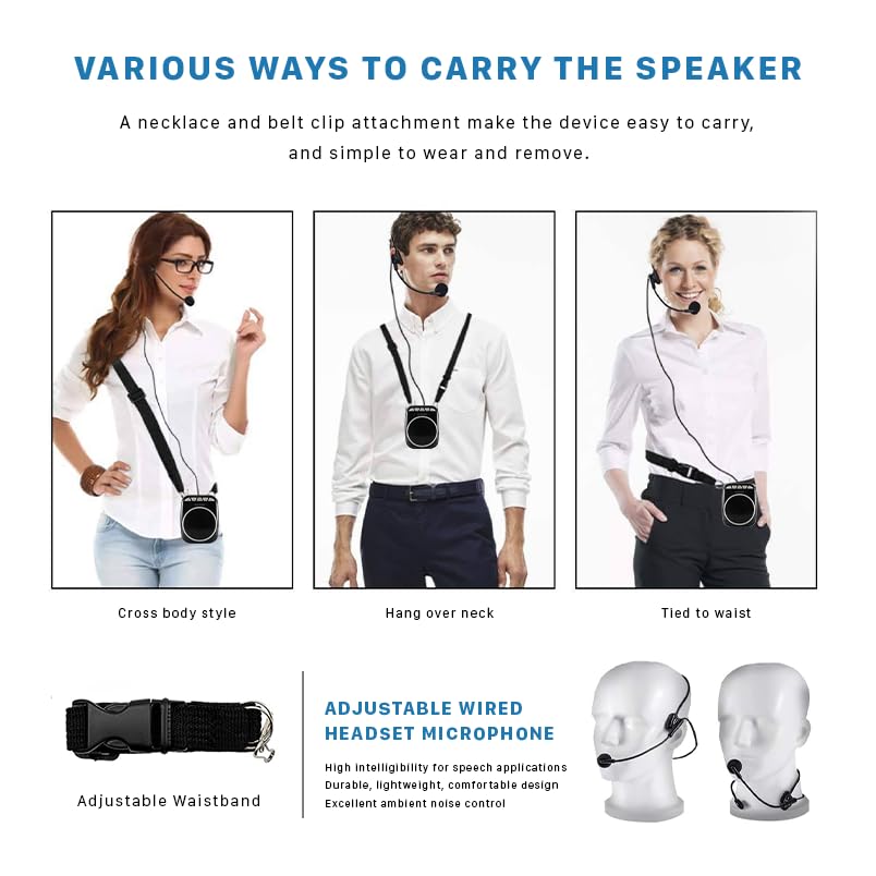 Mua WinBridge WB001 Portable Voice Amplifier with Headset Microphone ...