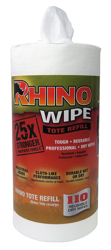 Amazon.com: Rhino Wipe Refill Roll with 110 Strong Dry Wipes for Tote ...