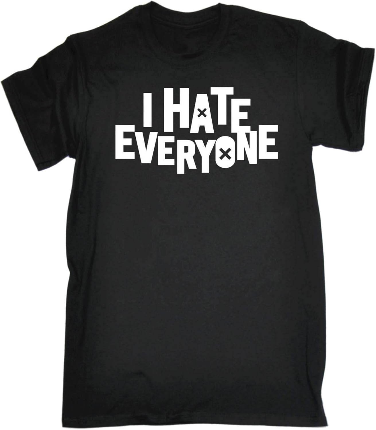 123t Women's I Hate Everyone - Fitted T-Shirt: Amazon.co.uk: Clothing